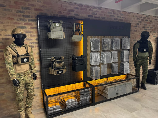 Firearm and tactical gear display (Plastic Pegboard)- Sentinel series ...